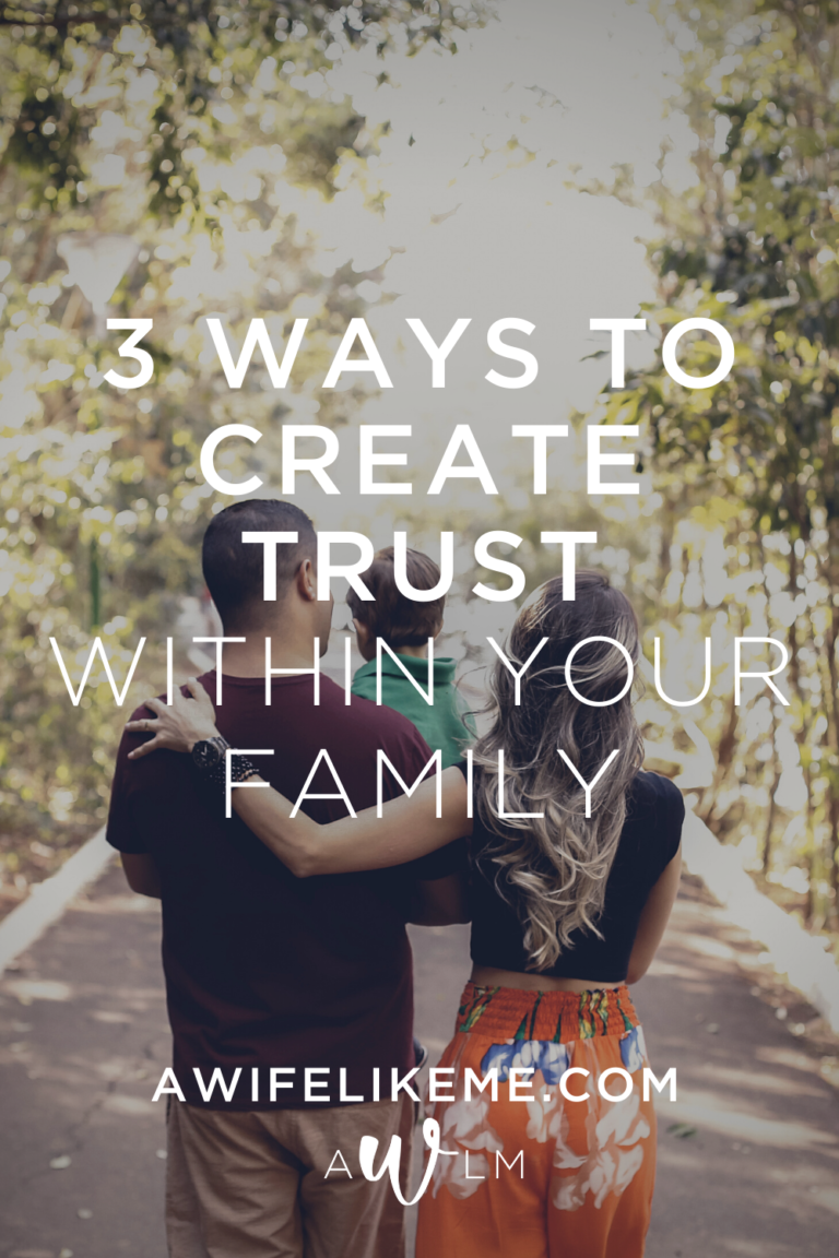 3 Ways to Create Trust Within Your Family - A Wife Like Me